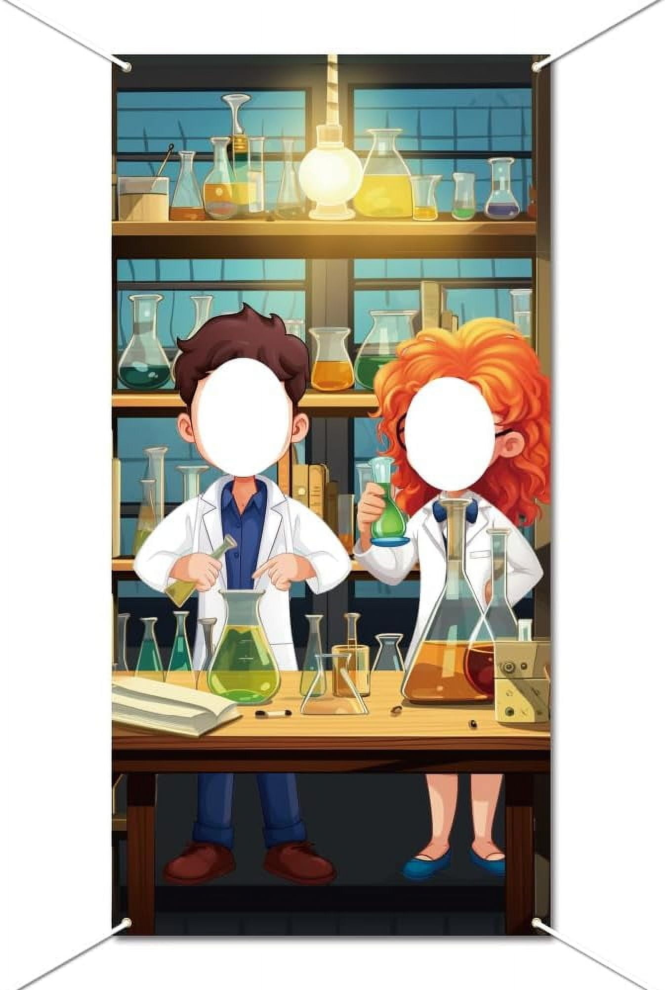 Science Party Backdrop Mad Scientist Party Decoration Photography ...