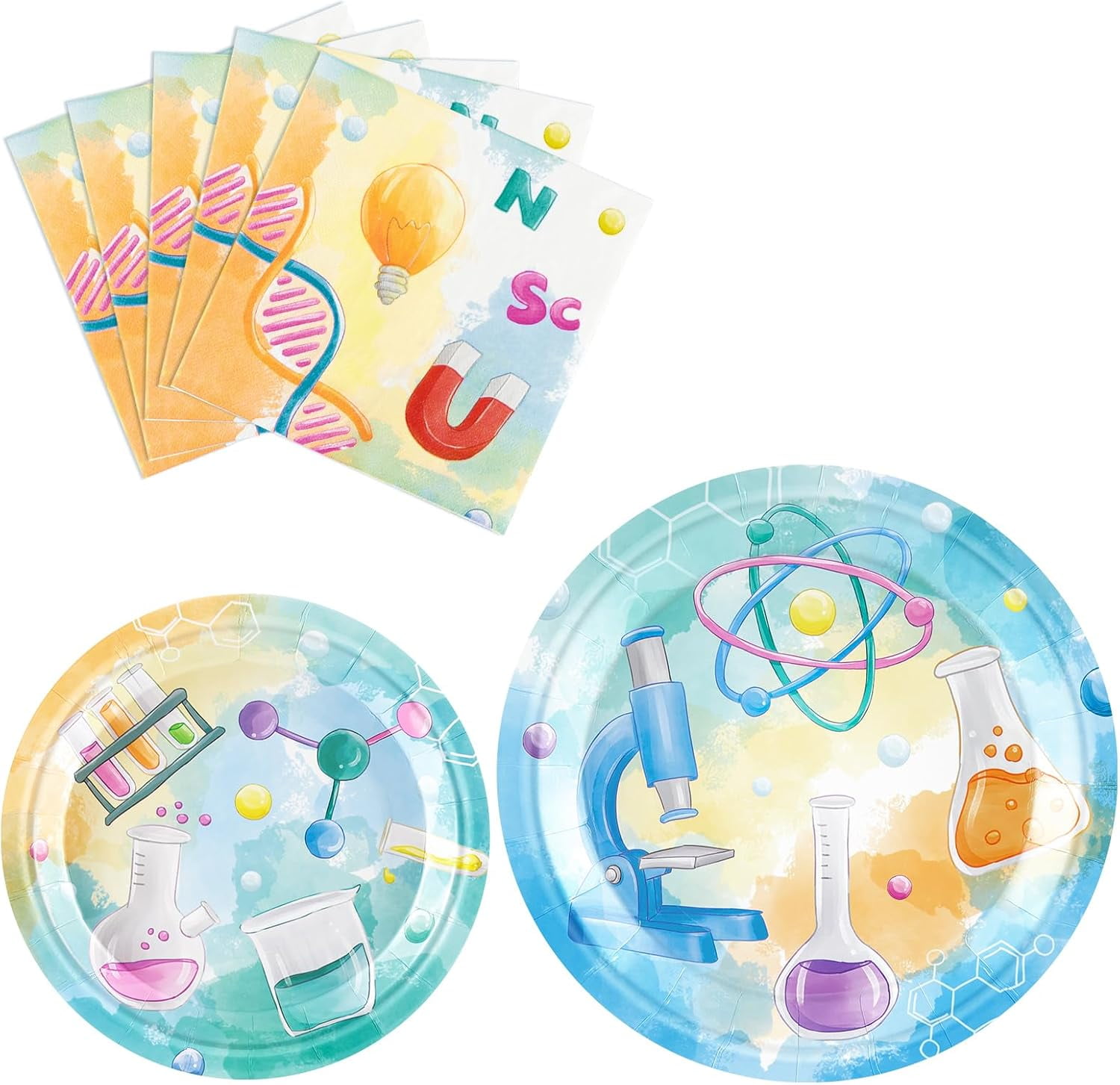 Science Party Decorations - 48 Pcs Science Plates and Napkins Mad ...