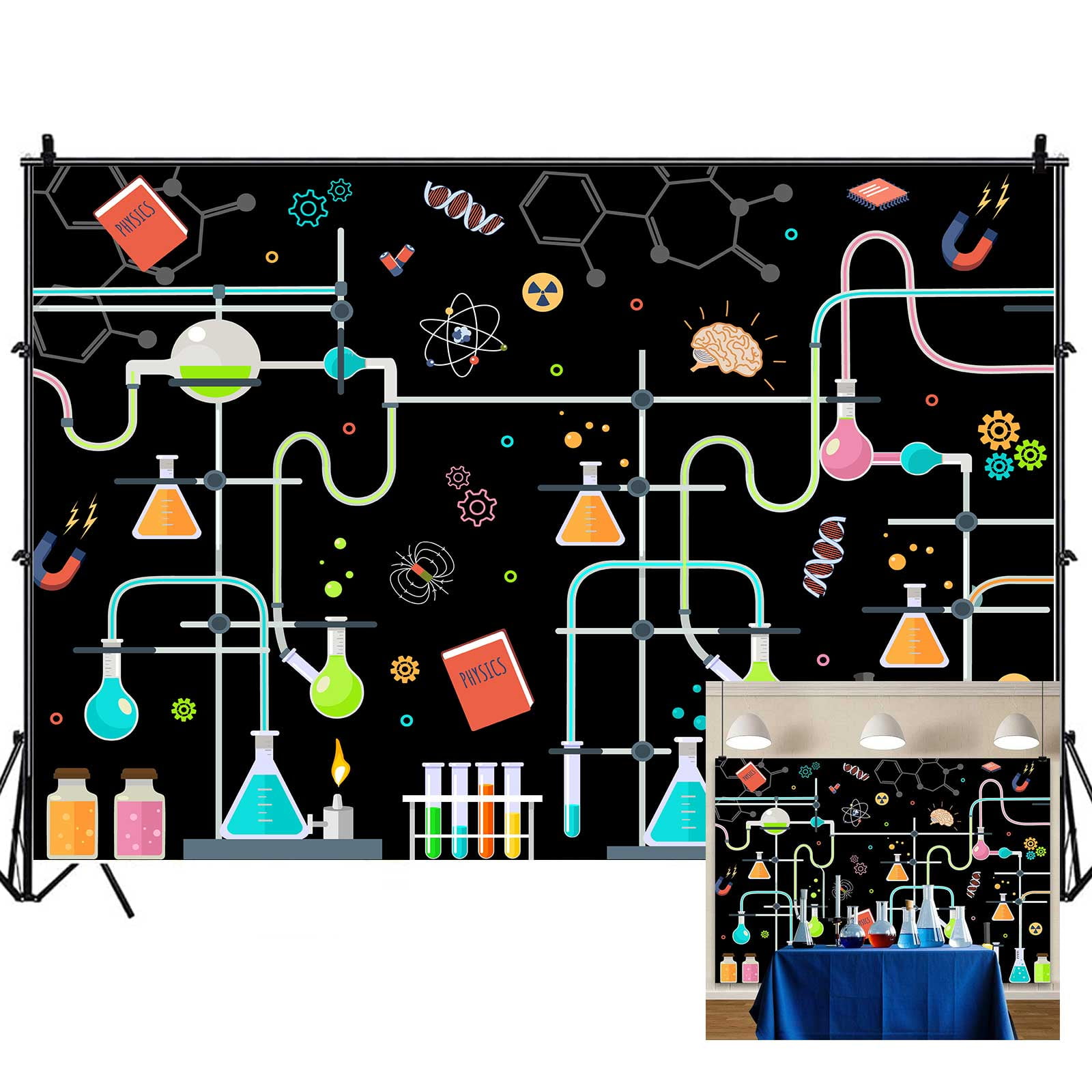 Science Party Decorations Backdrops for Photoshoot, Science Fair Lab ...