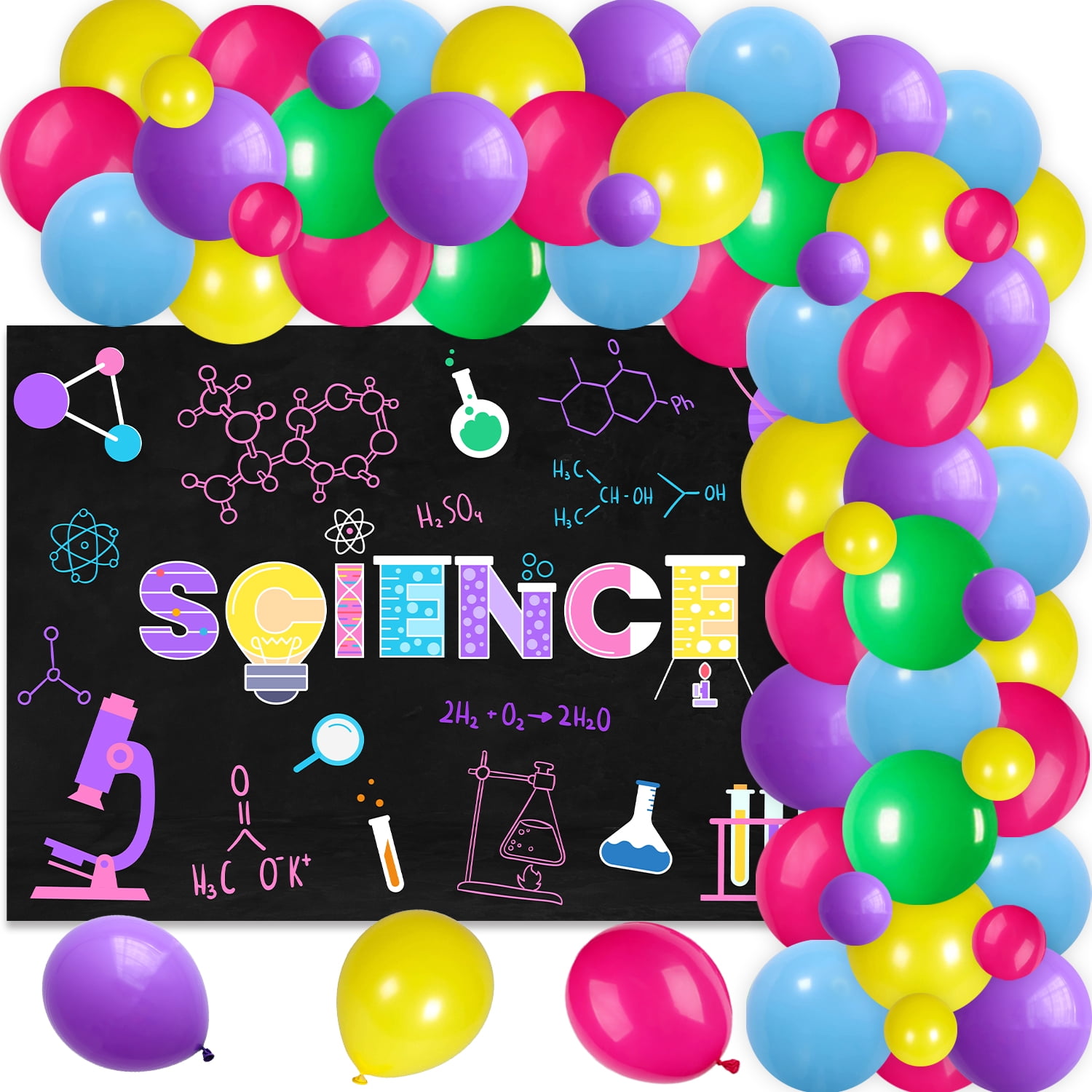 Science Party Decorations Chemical Science Theme Backdrop Banner ...