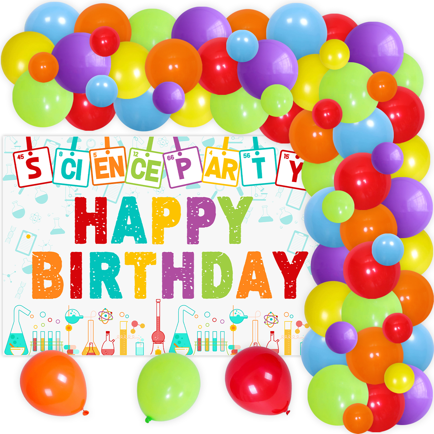Science Party Decorations Chemical Science Theme Backdrop Banner ...