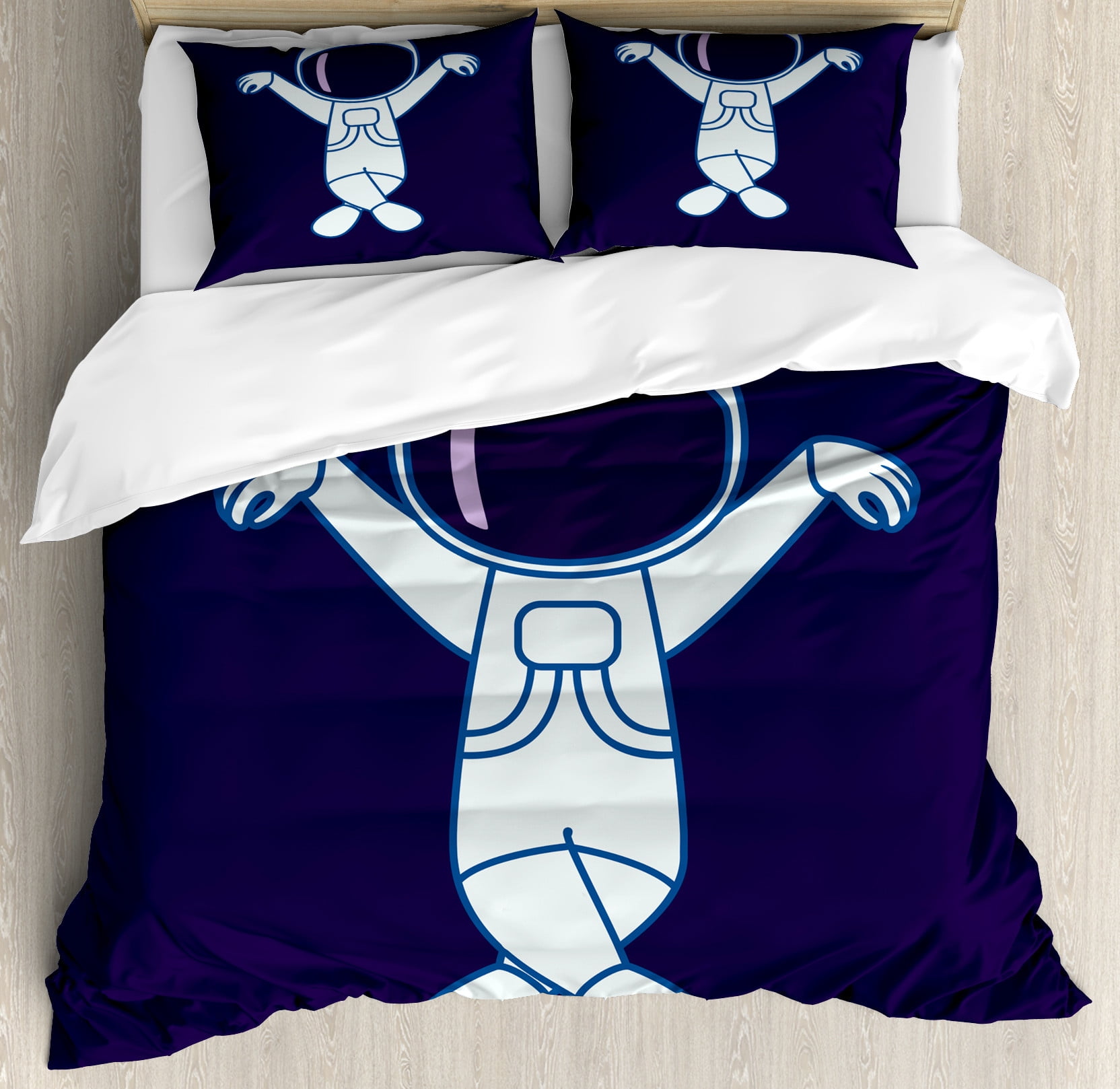 Science Party Duvet Cover Set, Whimsical Cartoon Style Image of an ...