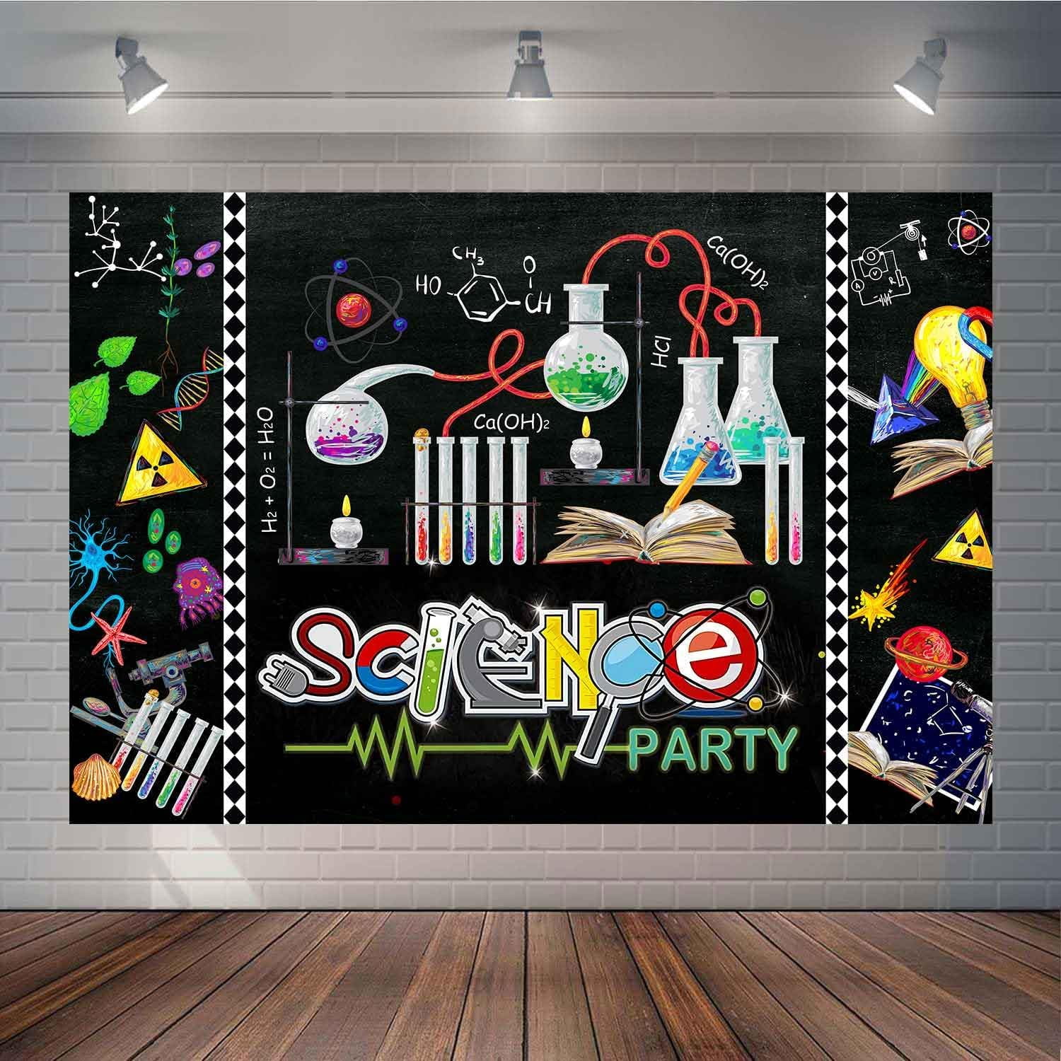 Science Photo Backdrop Chemical Experiments Science Party Background ...