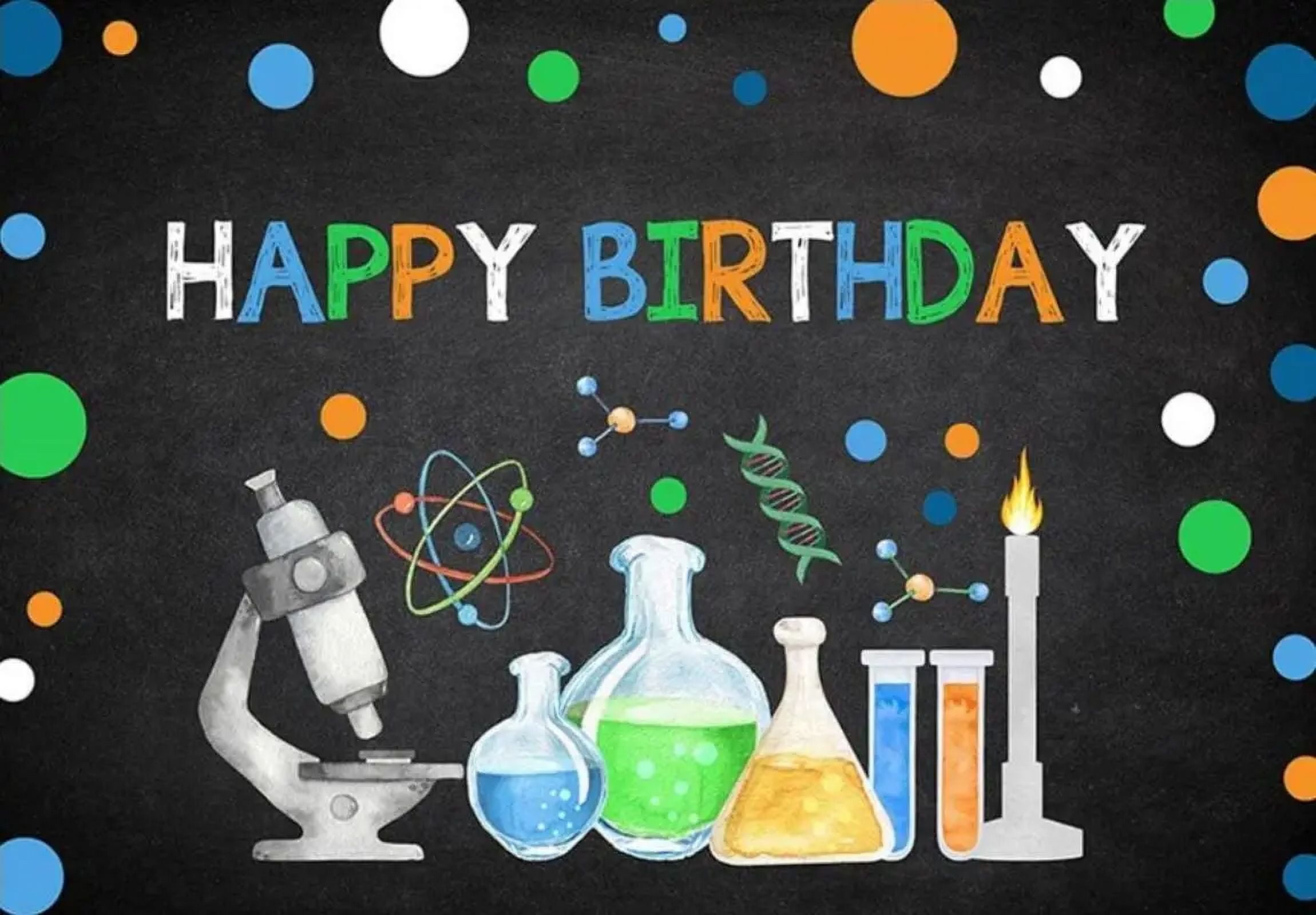 Science Photo Background Fun Scientist Photography Backdrops Mad Baby Shower Banner Custom ...