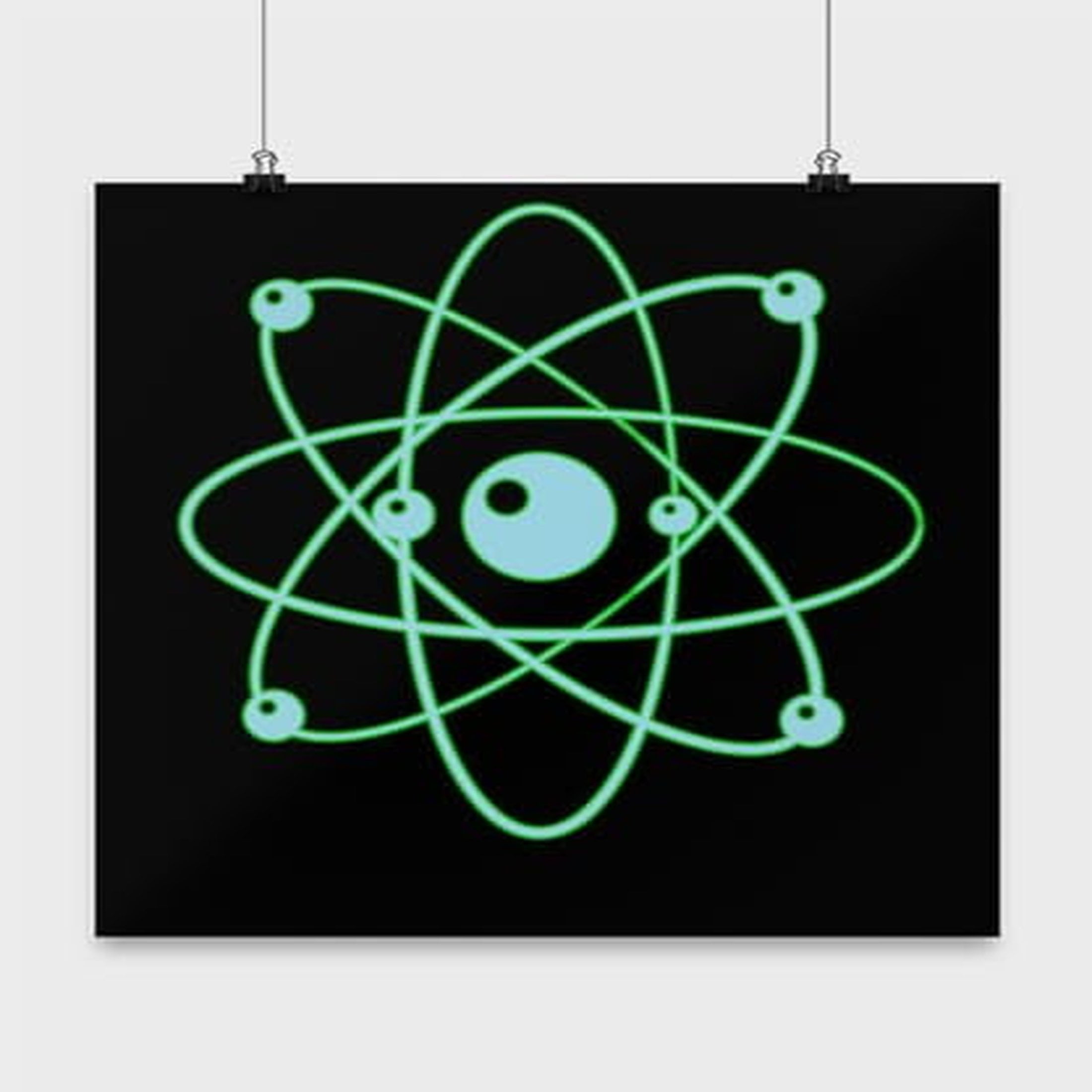 Atom Chemistry Poster - 13x13in Science Wall Art Gift for Students ...