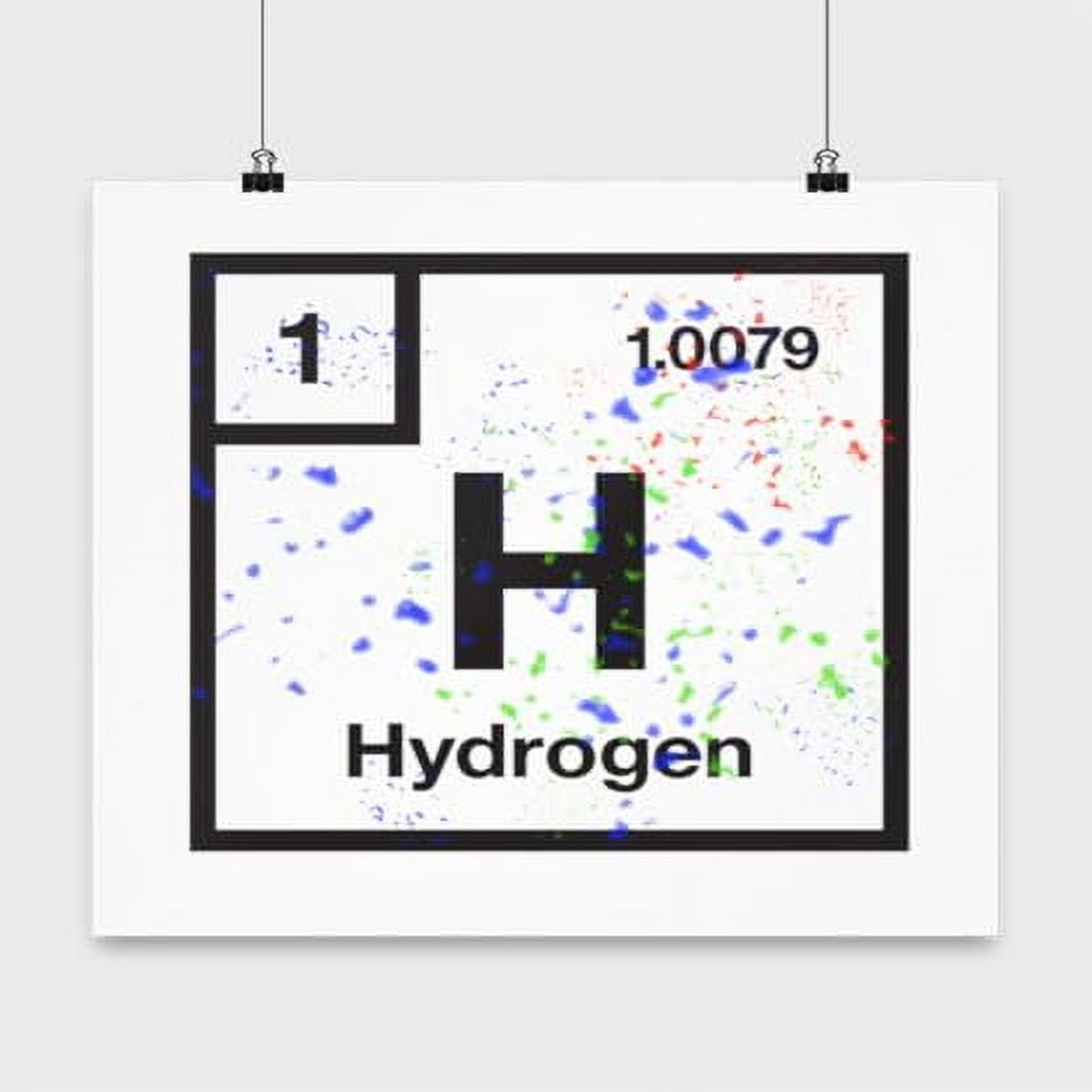 Science Poster, Hydrogen Elemental Table, Chemistry Wall Art Gift ...