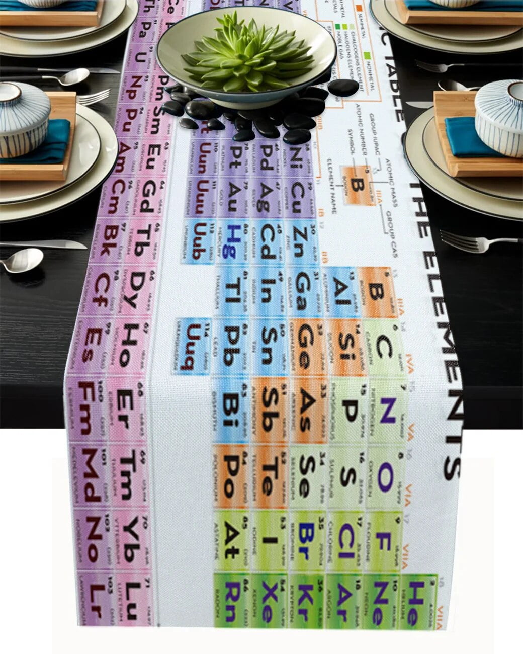 Science Rocket Microscope Planet Table Runner Home Wedding Table Flag ...