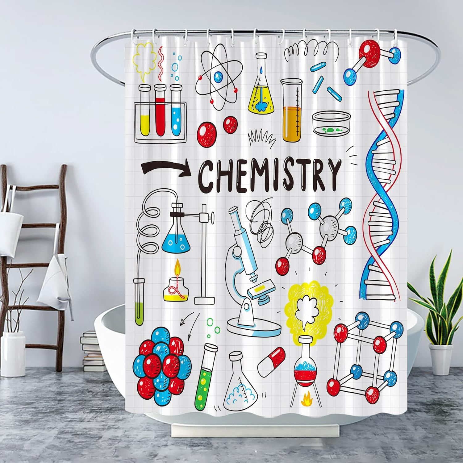 Science Shower Curtain School Education Physics Lab Science Lab ...