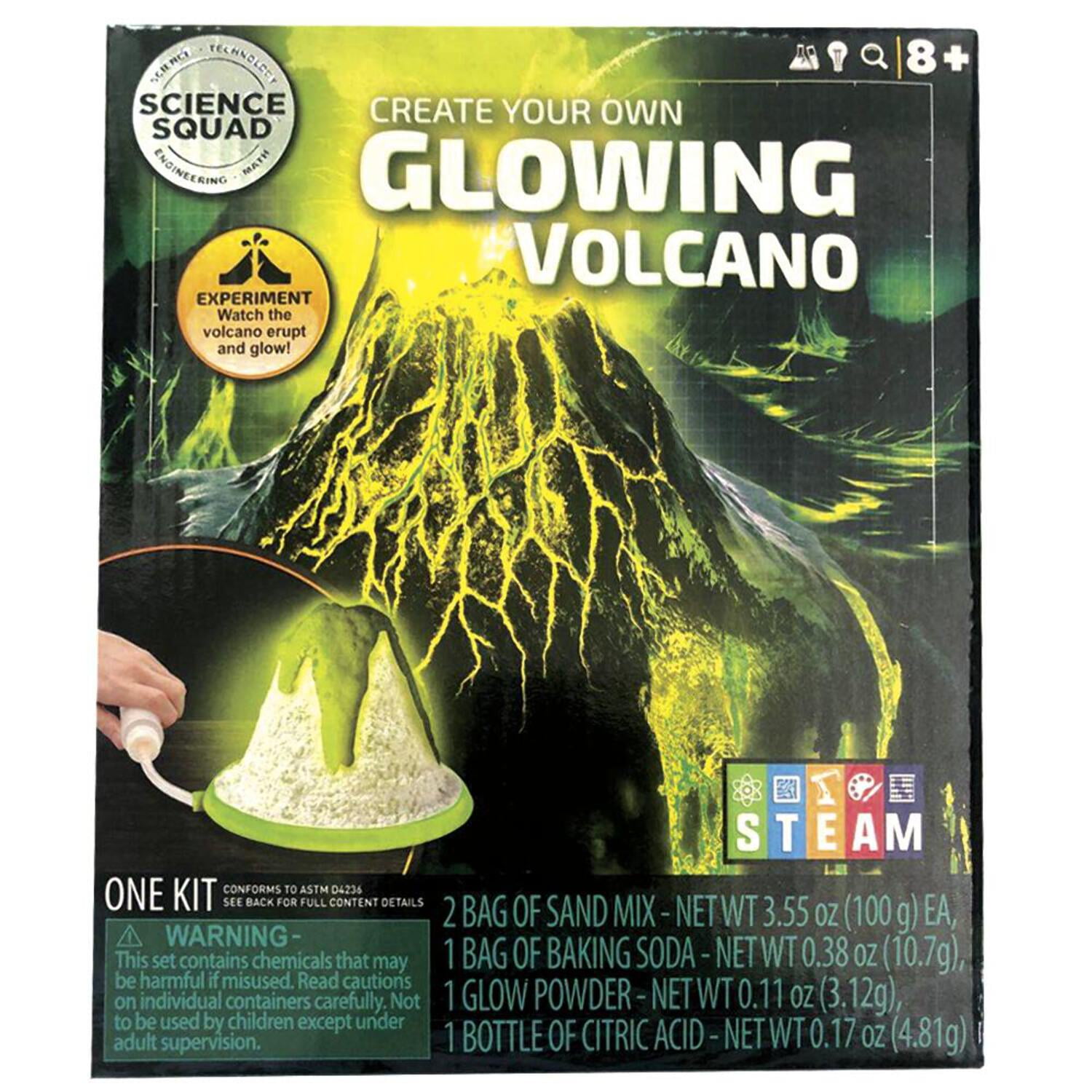 Science Squad Create Your Own Glowing Volcano Kit - Walmart.com