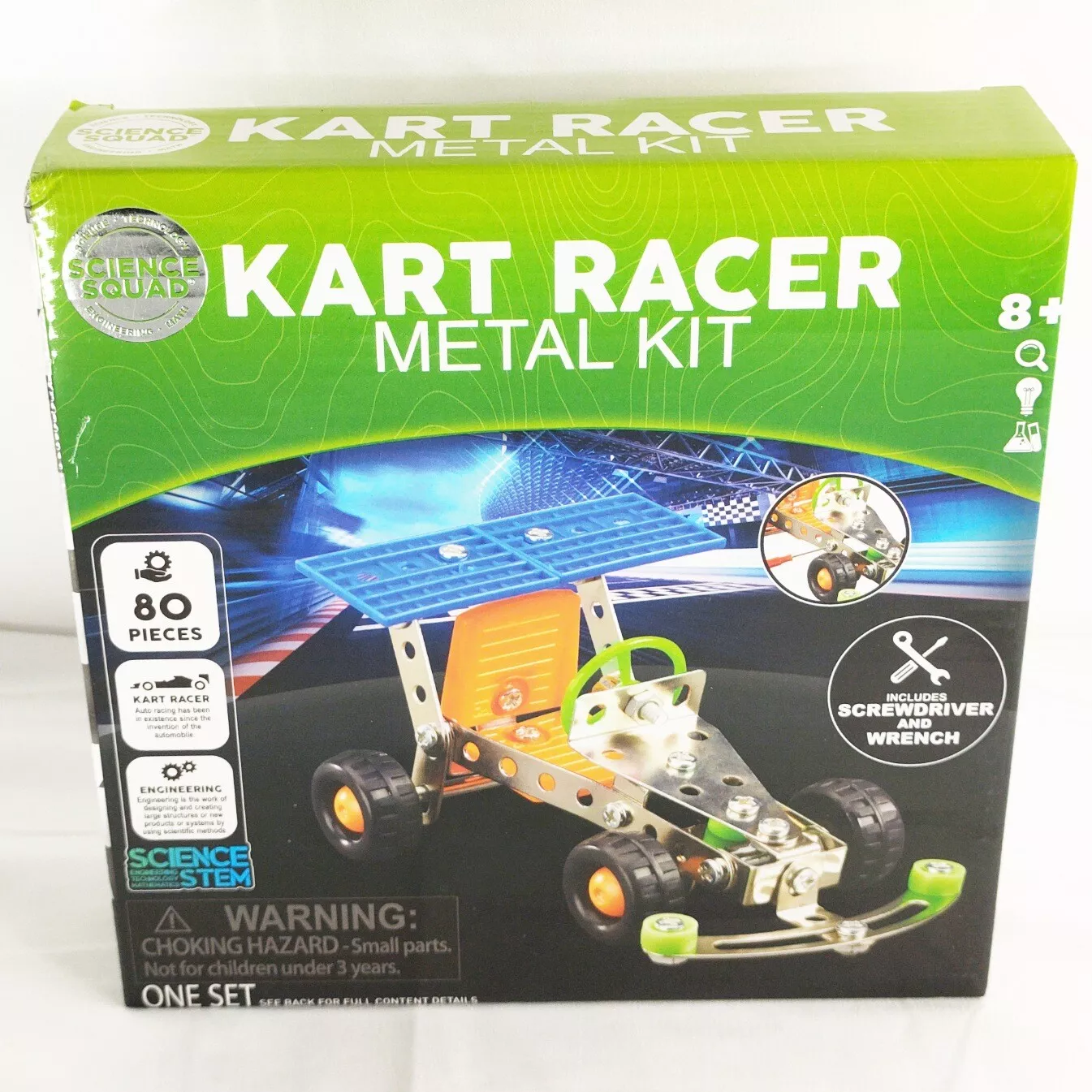 Science Squad STEM Kart Racer Metal Kit Build Your Own Racer NIB ...