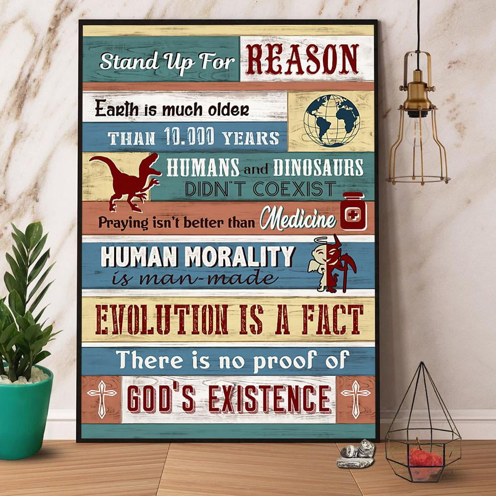 Science Stand Up For Reason Paper Poster No Frame Matte Wall Art Decor ...