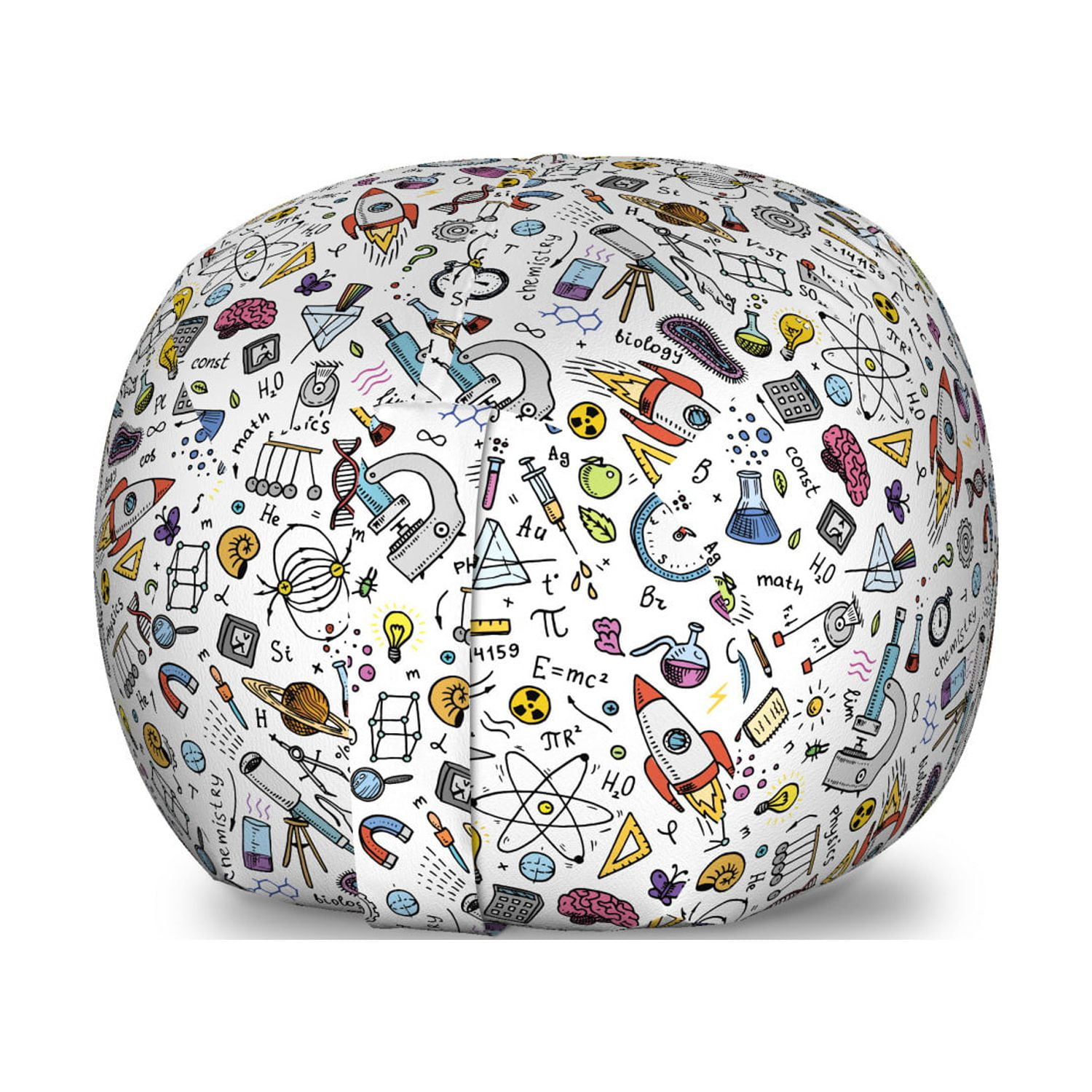 Science Storage Toy Bag Chair, Science Pattern Formulas Laboratory ...