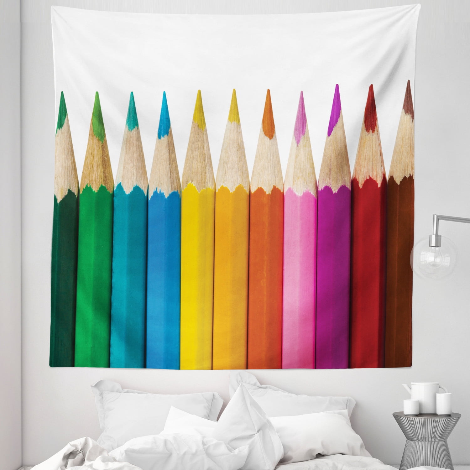Science Tapestry, Creativity Themed Colorful Pencils for Painting Macro ...