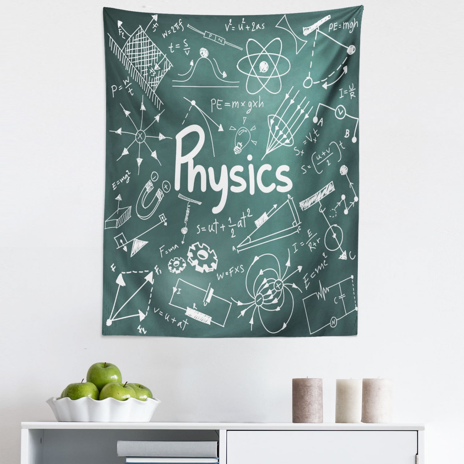 Science Tapestry, Physics Science Theme Mathematical Formula Equation ...