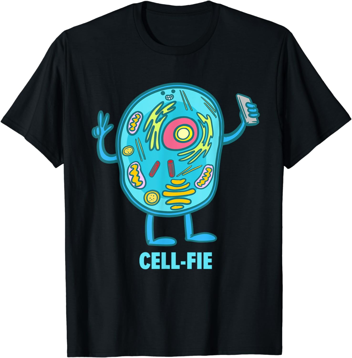 Science Teacher Shirt Cell Fie Science Pun Biology Teachers T-Shirt ...