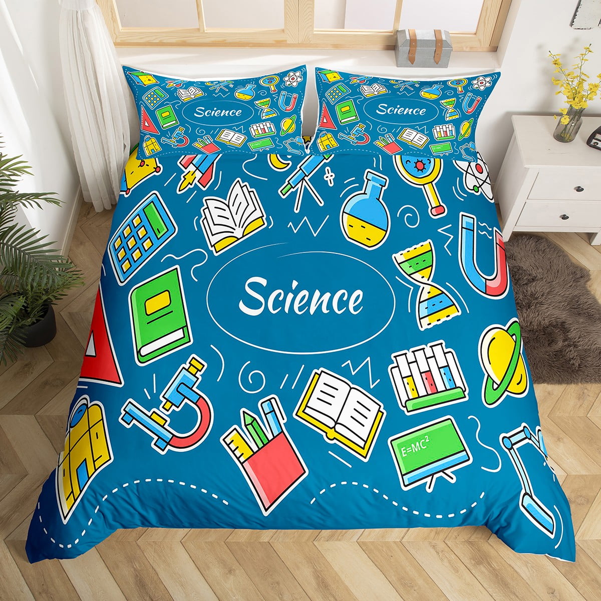 Science Theme Bedding Set Full Science Formula Duvet Cover Math ...