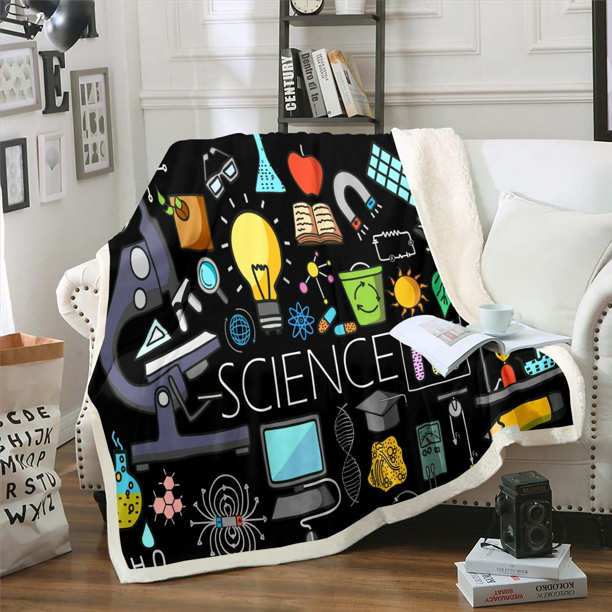 Science Theme Blanket for Boys Girls Back to School Gifts Throw Blanket ...