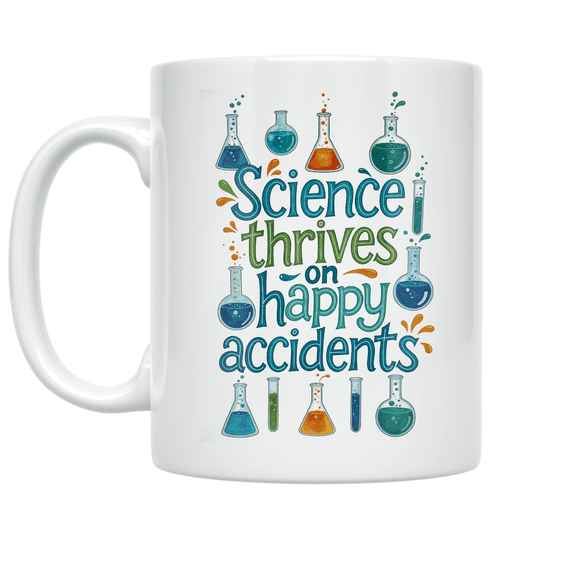 Science Thrives on Happy Accidents - Science Lover - 11 oz Ceramic ...