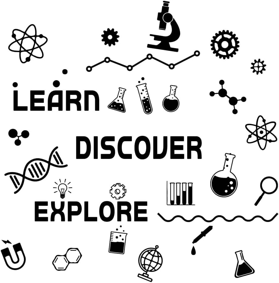 Science Wall Sticker Removable Wall Stickers and Murals Learn Discover ...