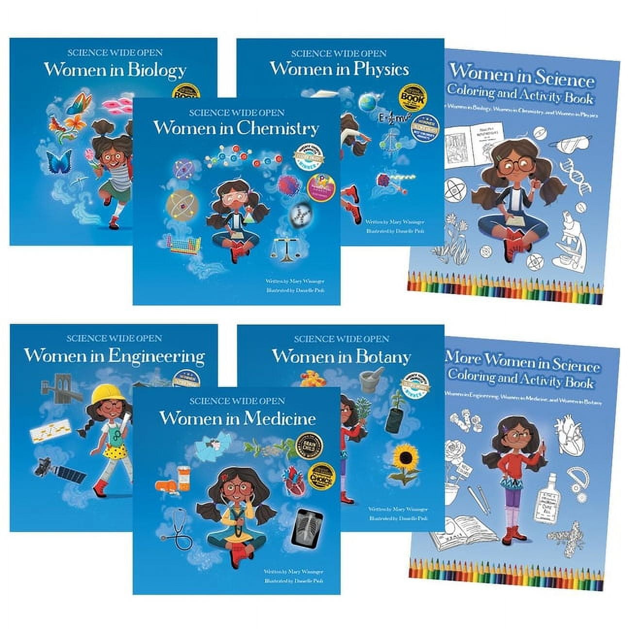 Science Wide Open Women in Stem Hardcover Book Set with Coloring and ...