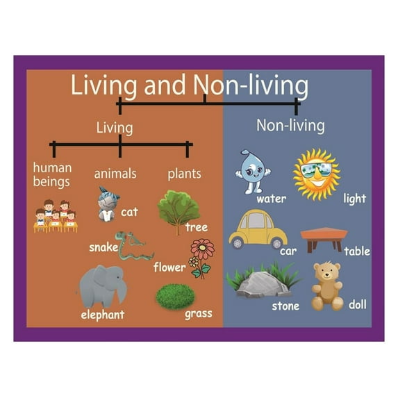 Science for Little Explorers Poster - Living & Non-Living Things Mind ...