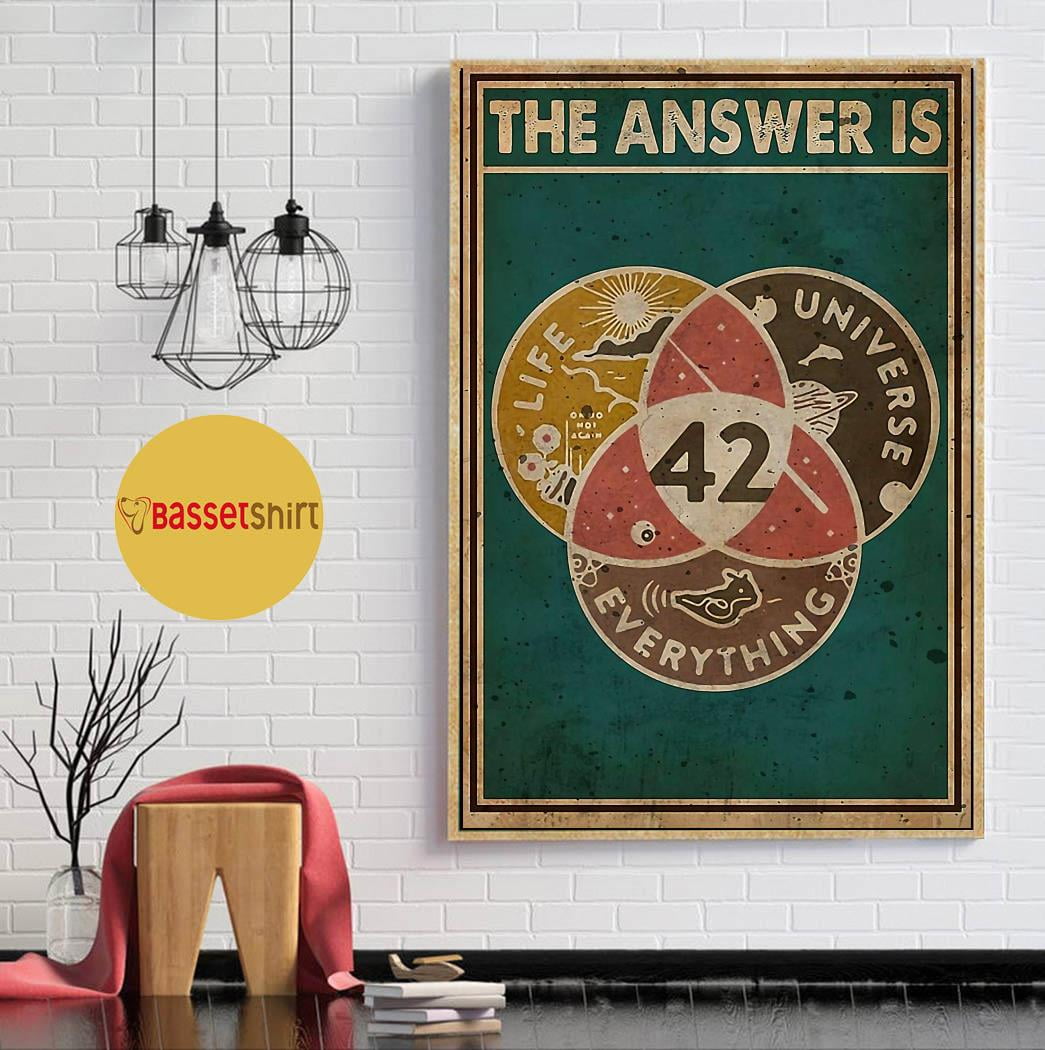 Science the answer is 42 poster 11 x 17 Inch Poster - Walmart.com
