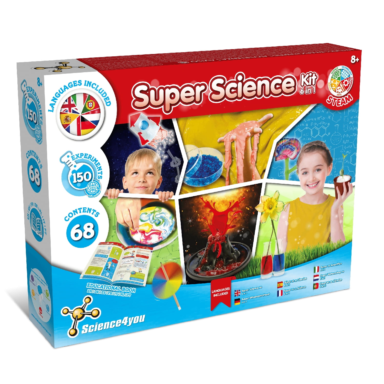 Science4you 150 Science Experiments for Kids Ages 8-12 - Super Science ...