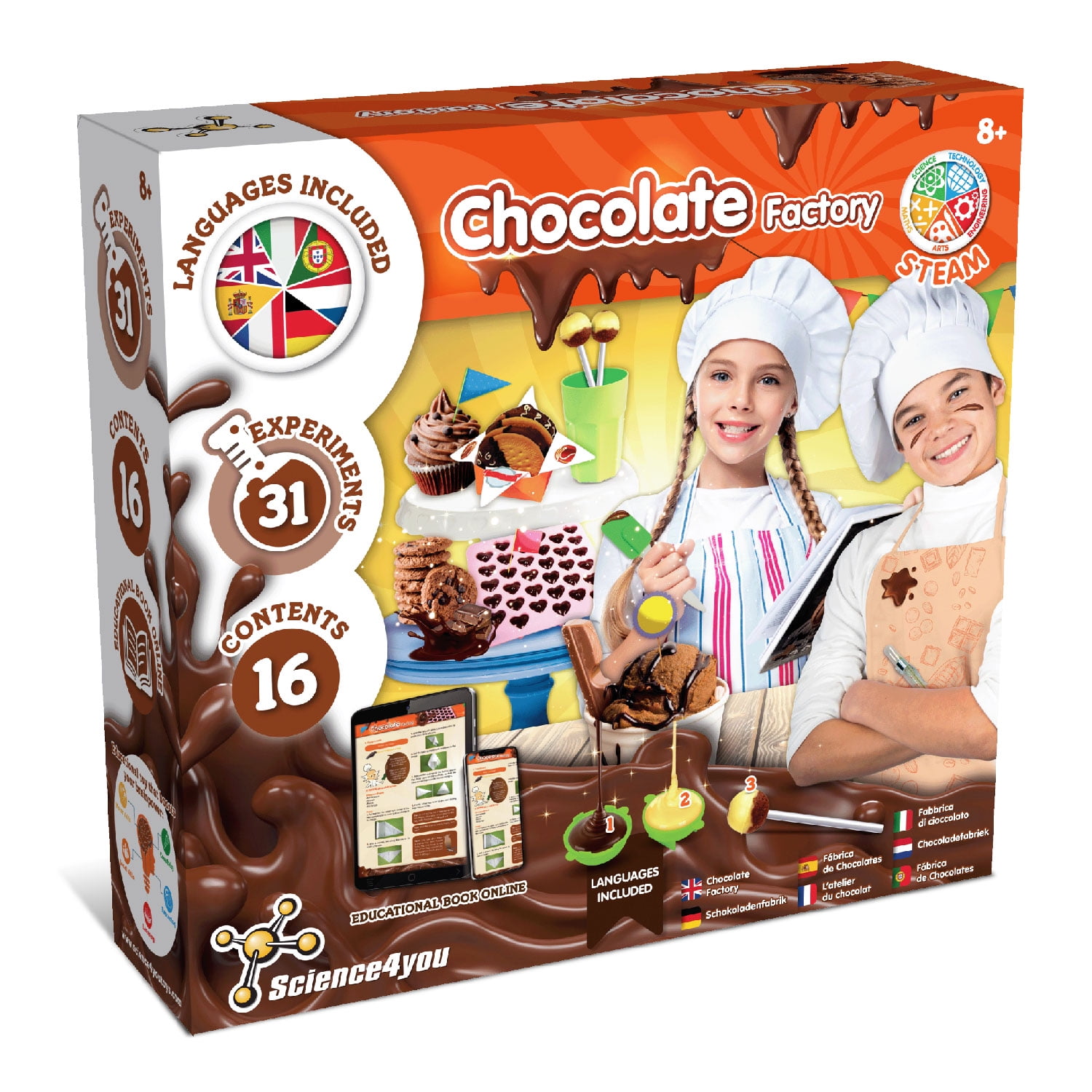 Science4you Chocolate Factory for Kids - Chocolate Making Kit + 31 ...