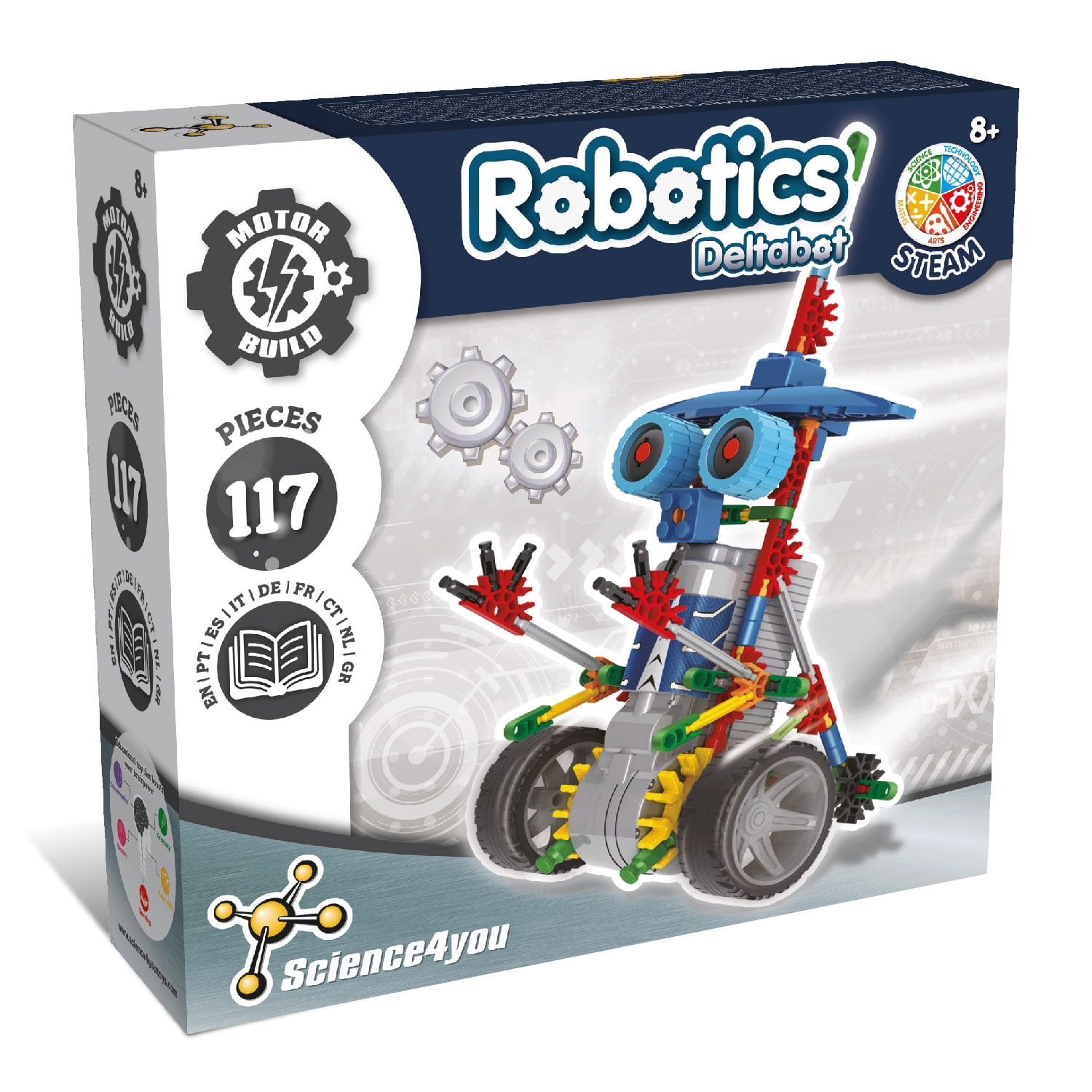 Science4you Deltabot Robot Toy Kit for Kids Age 8-12 - STEM 117 Pieces ...