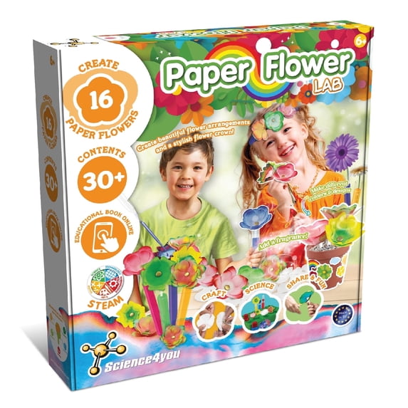 Science4you Paper Flower Making Kit for Kids Age 6+ – Make Your own 16 ...