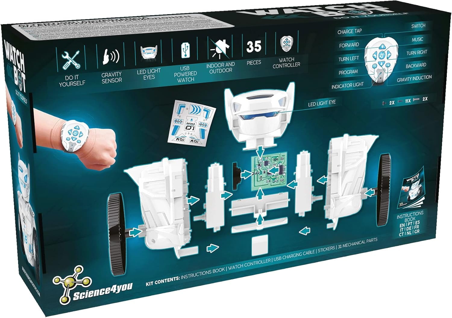 Science4you Watch Bot - Make Your Own Robot Toy, Robotics Kit with Remote Control Toys for Kids ...