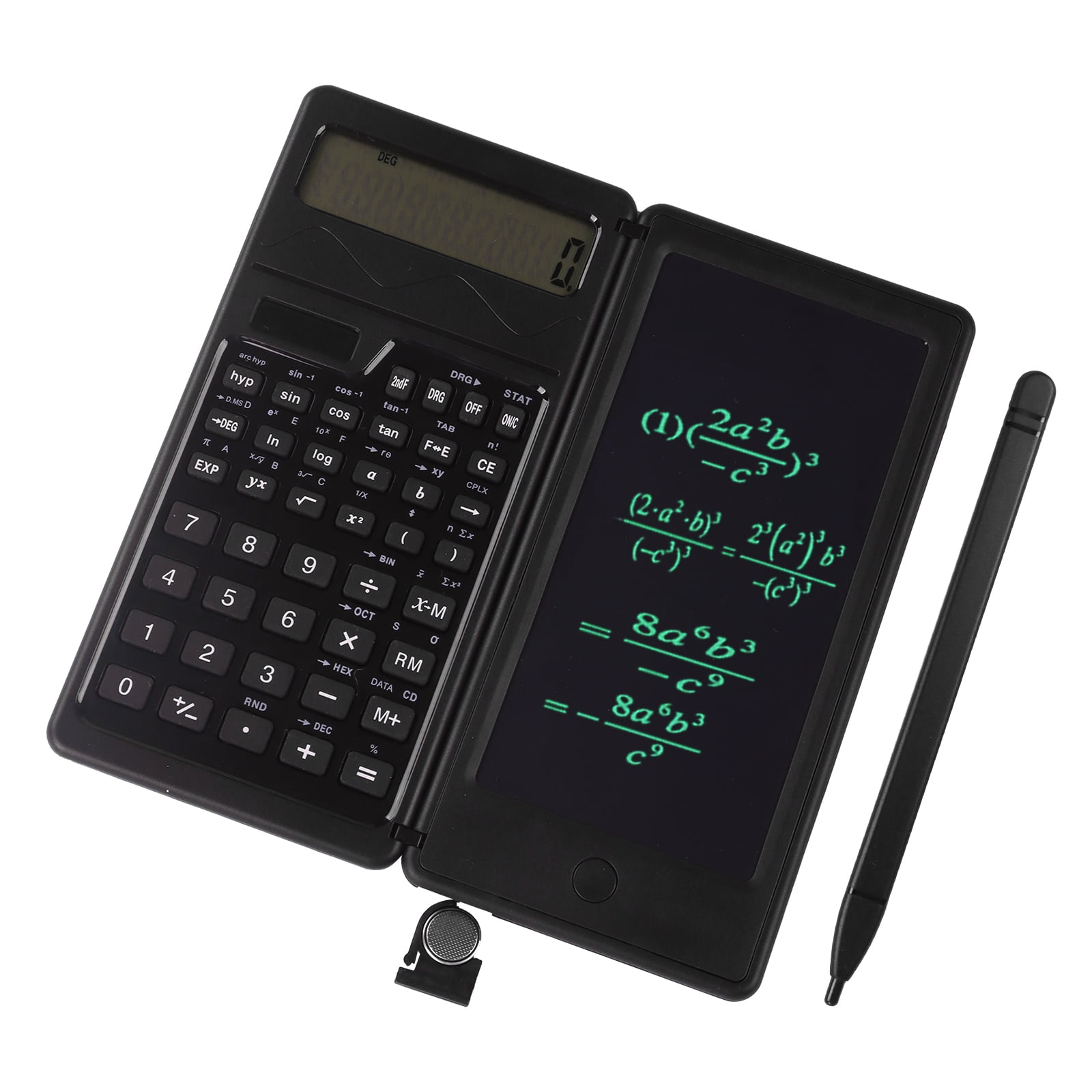 Scientific Calculator with 6 Inch Writing Board and Pen Dual Power ...