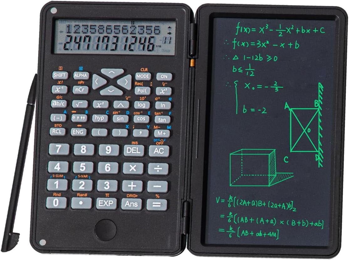 Scientific Calculator with LCD Writing Tablet – 240 Functions for Math ...
