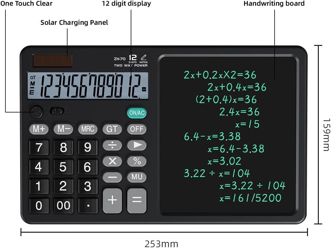 Scientific Calculator with Pull - Out Stylus, 12 - Digit Wide Screen ...