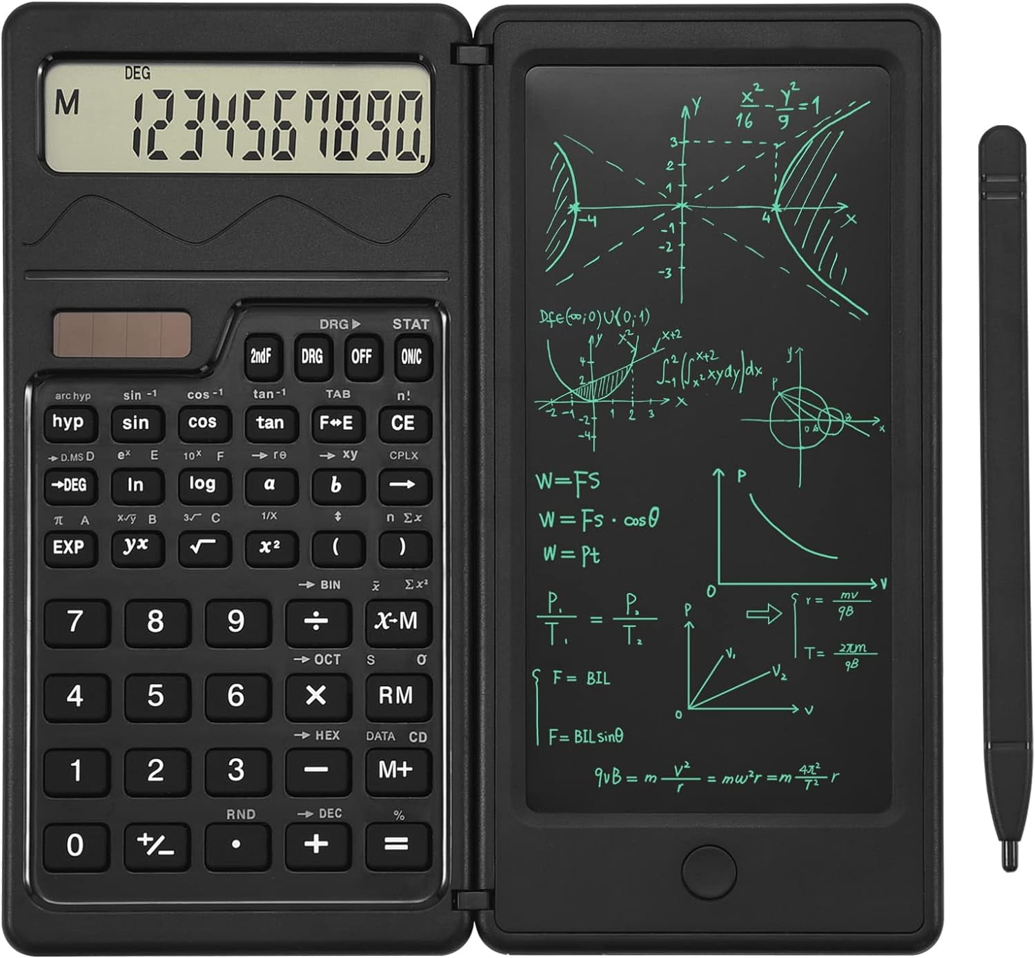 Scientific Calculator with Notepad for Students, School Supplies 10-Digit Large Display, Math ...