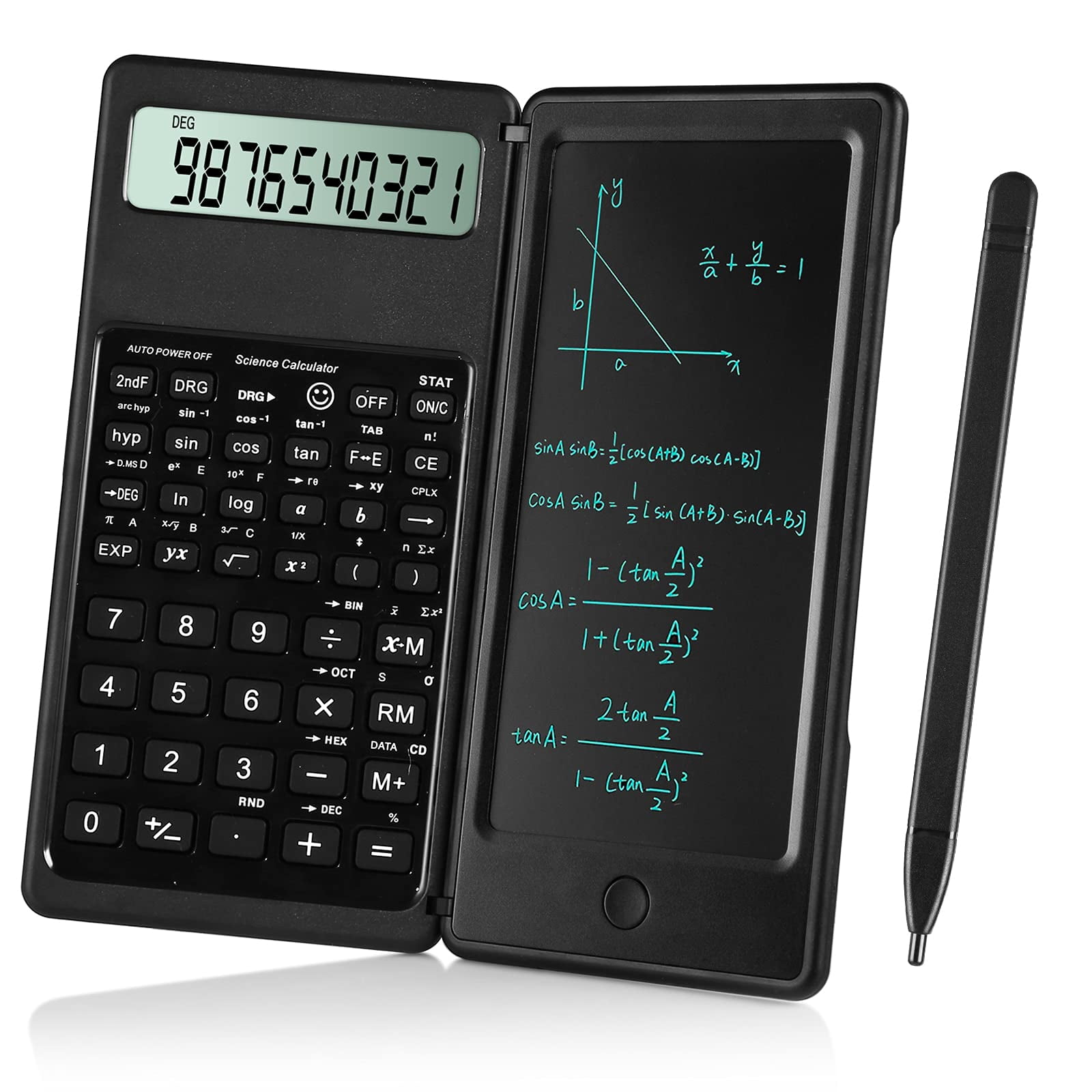 Scientific Calculators for Students, 10-Digit Large Screen, Math Calculator with Notepad ...