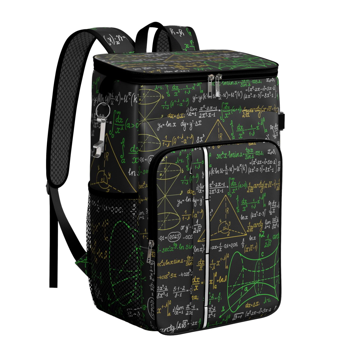 Scientific Knowledge Insulated Backpack Cooler, Leakproof Lunch Bag with Laboratory and Formula ...