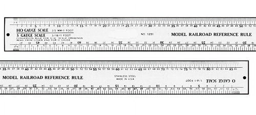 Scientific Models, Inc. 12 Inch Stainless Steel Model Railroaders Ruler ...