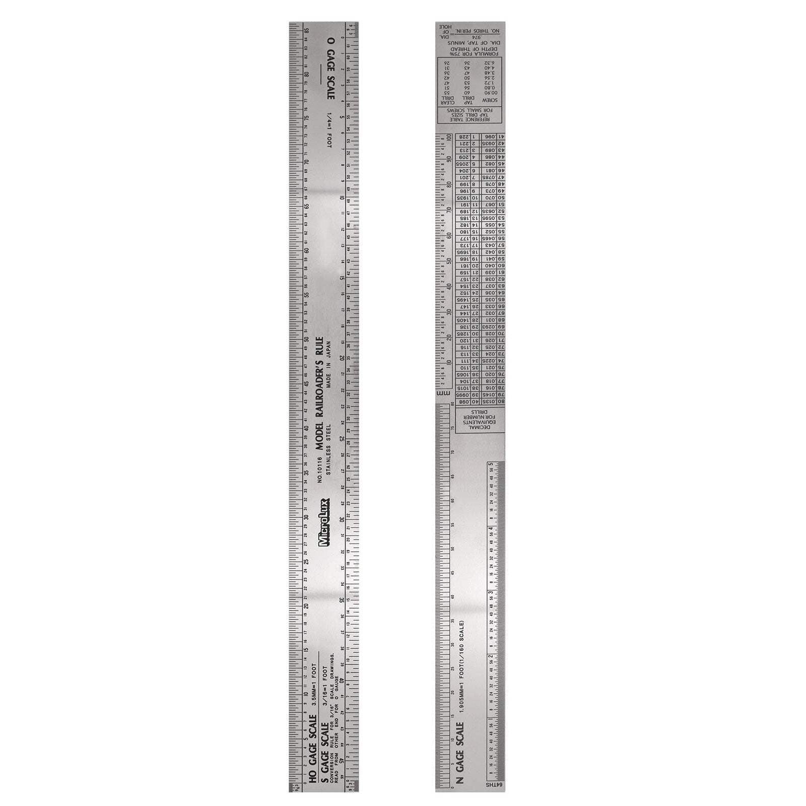 Scientific Models, Inc. 12 Inch Stainless Steel Model Railroaders Ruler ...
