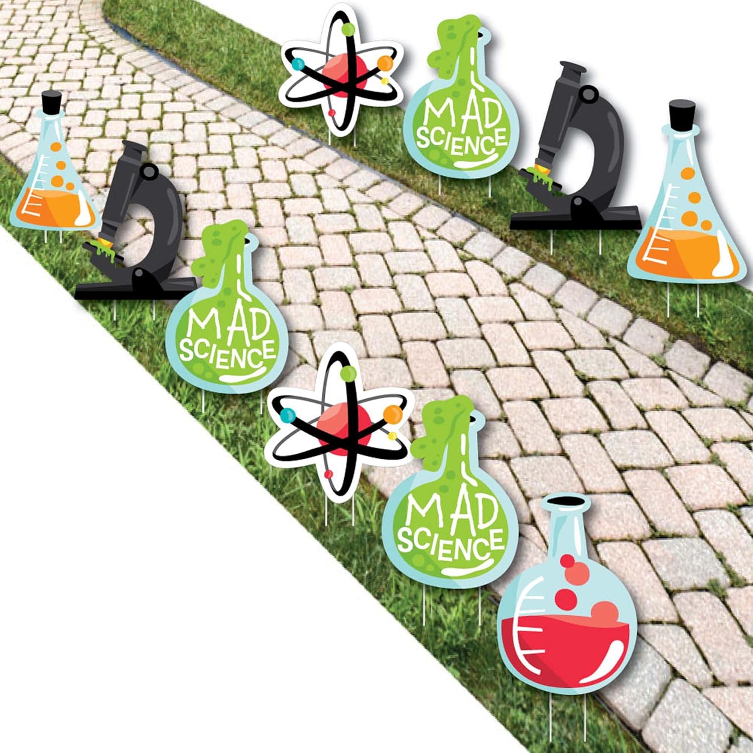 Scientist Lab - Beaker Atom Microscope Lawn Decorations - Outdoor Baby ...