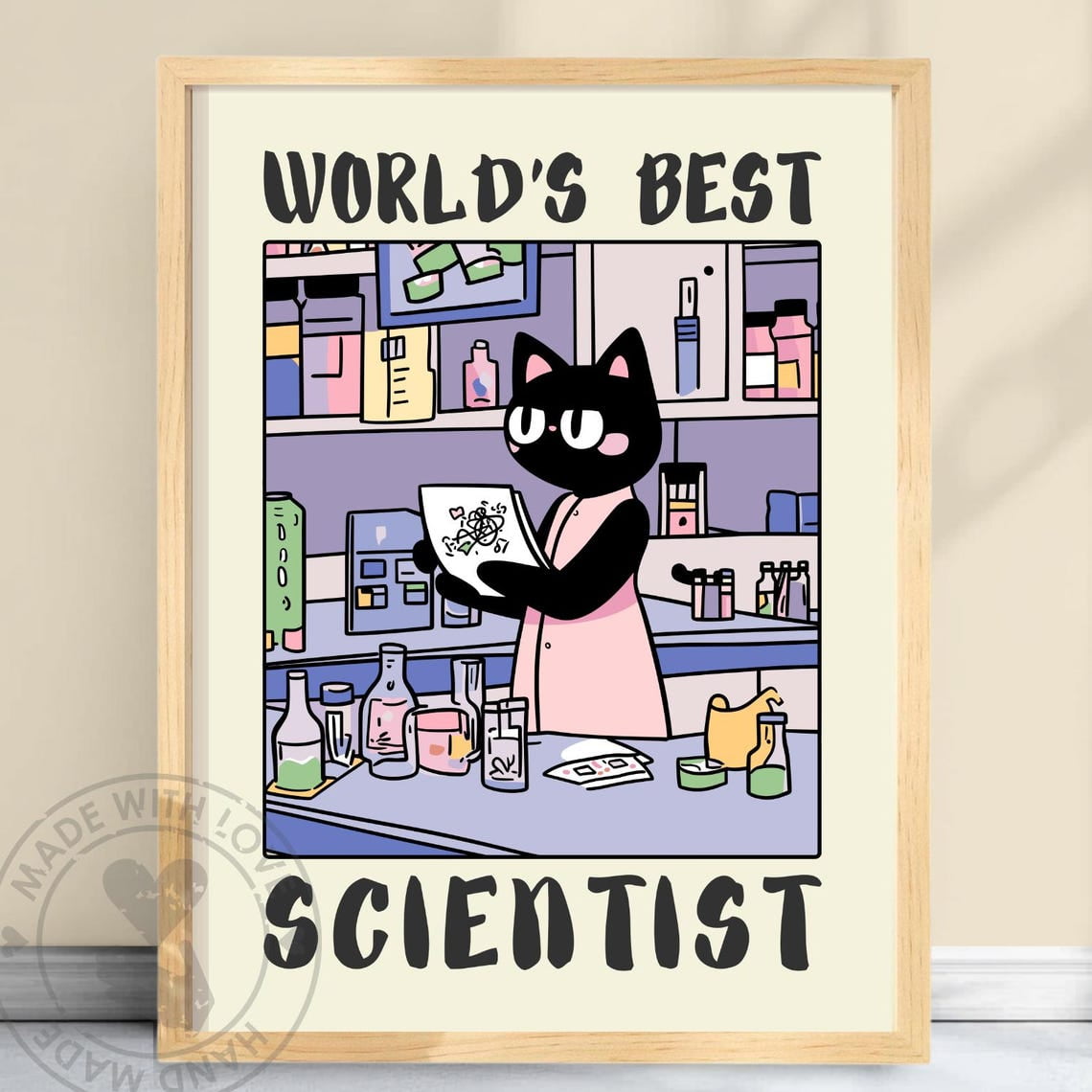 Scientist Poster, World'S Best Scientist Print, Funny Gifts, Scientist ...