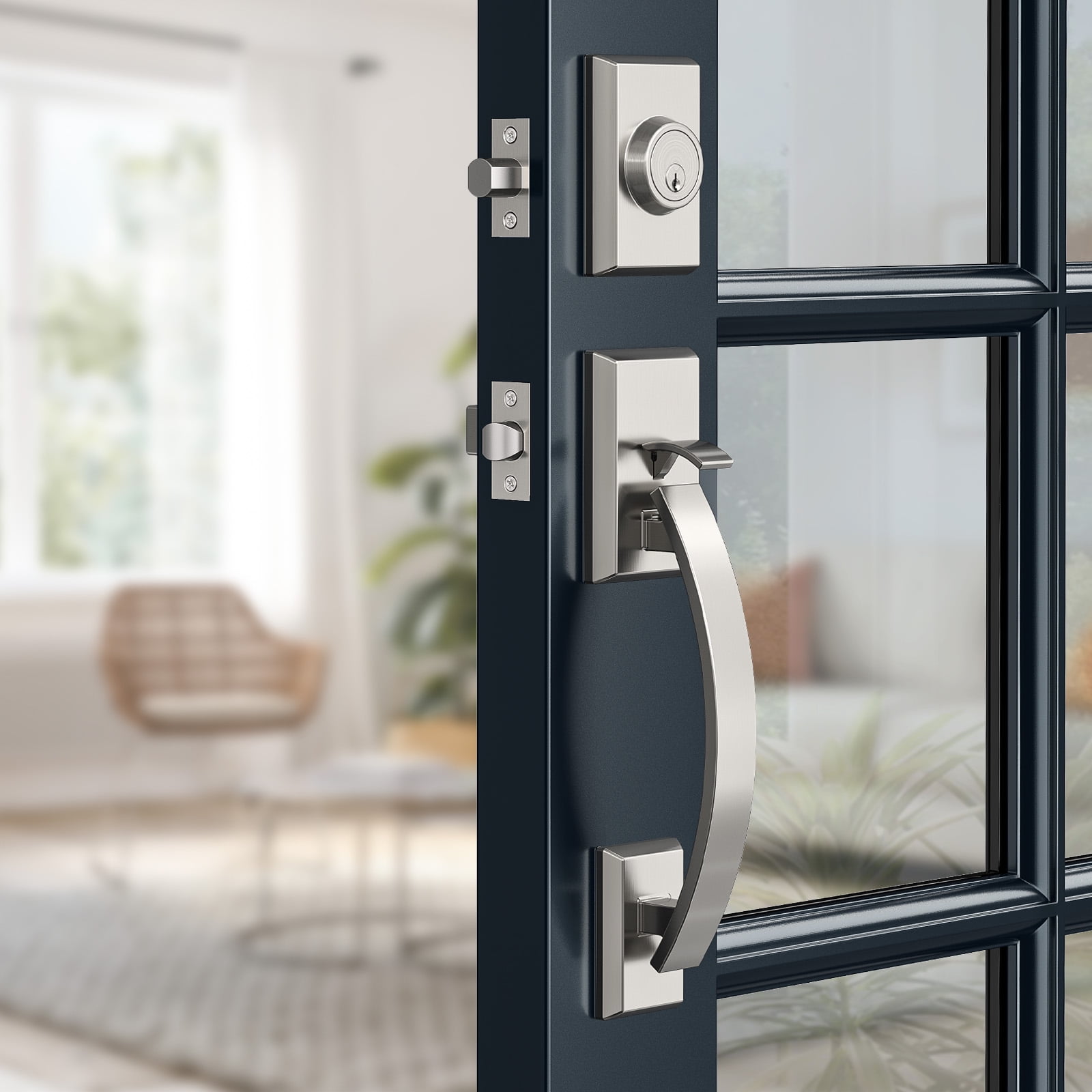 Scifil Front Door Lock Set, Door Handle Heavy Duty Entry Door Handle ...