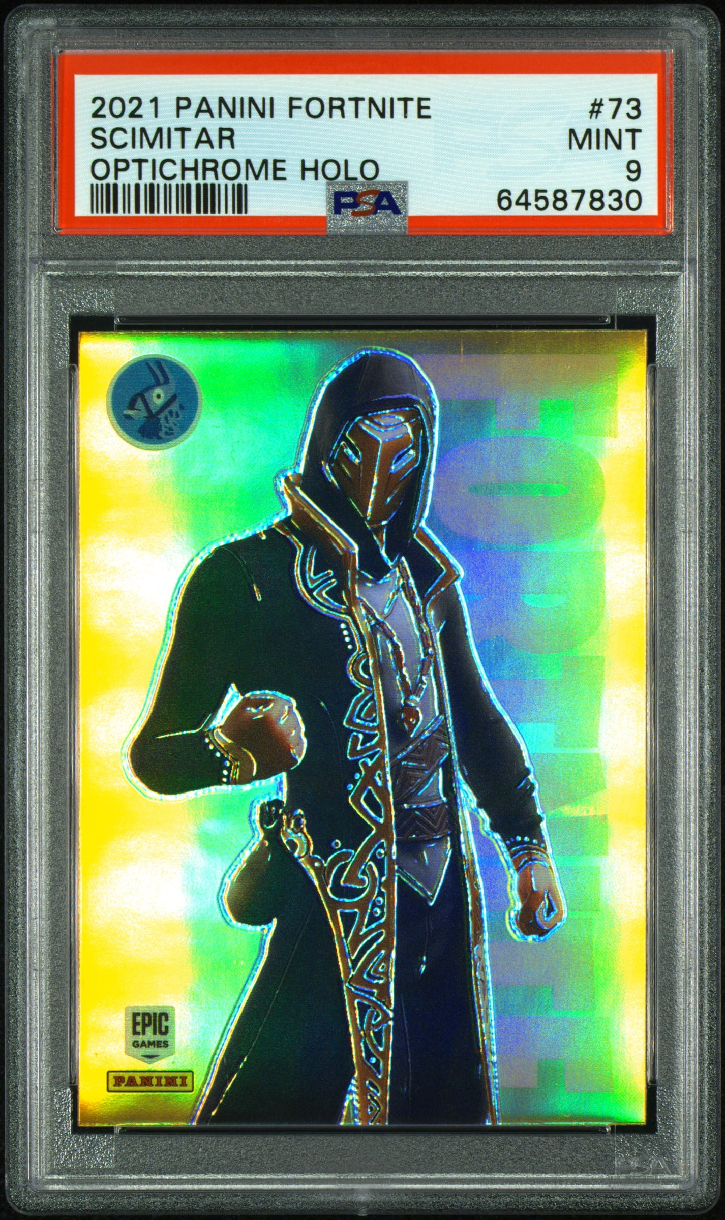 Scimitar Optichrome Holo 2021 Panini Fortnite Series 3 Card #73 PSA 9 ...