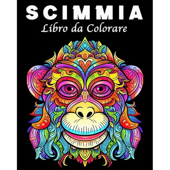 Scimmia Libro da Colorare: 30 Disegni di Scimmie Unici per la Gestione ...
