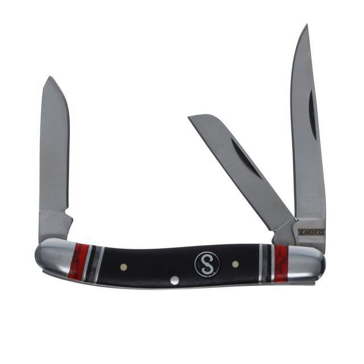 Scipio 3-Blade Stockman Pocket Knife FCC0001CR - 3-Blade Folding Knife ...