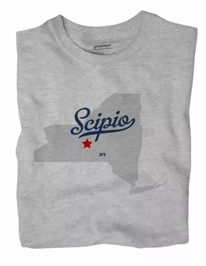 Scipio New York NY T-Shirt MAP - Walmart.com