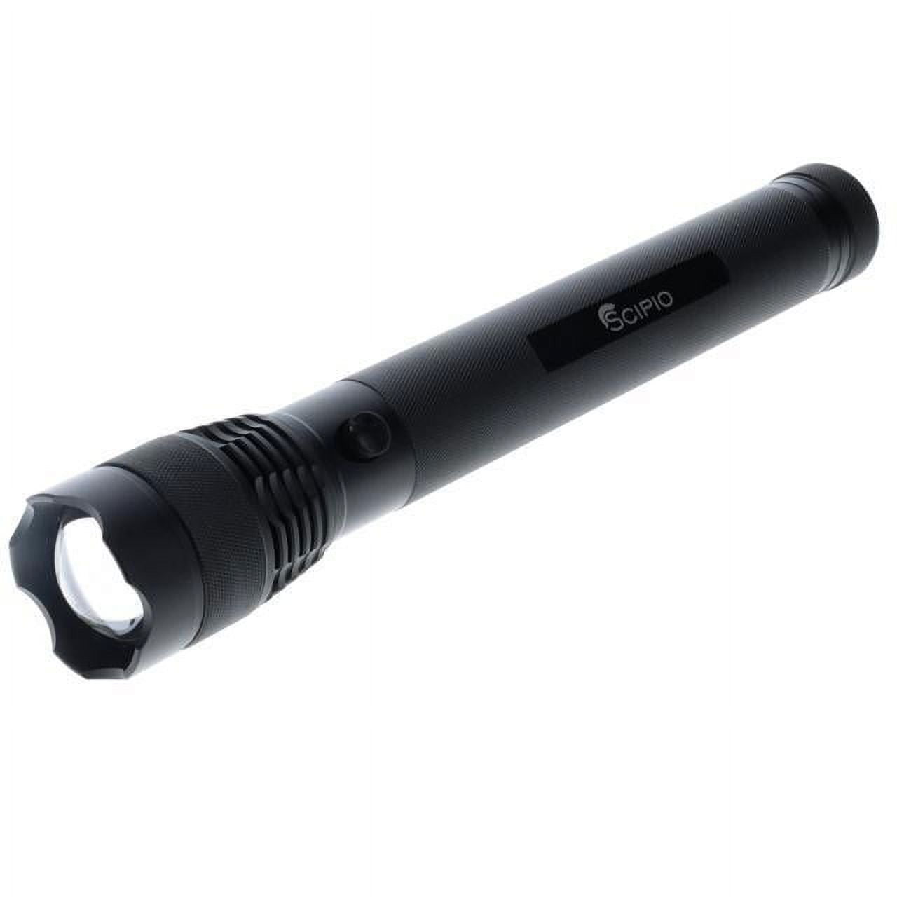 Scipio Tactical Flashlight S3201G 12-inch Aluminum 500 Lumens Camping ...