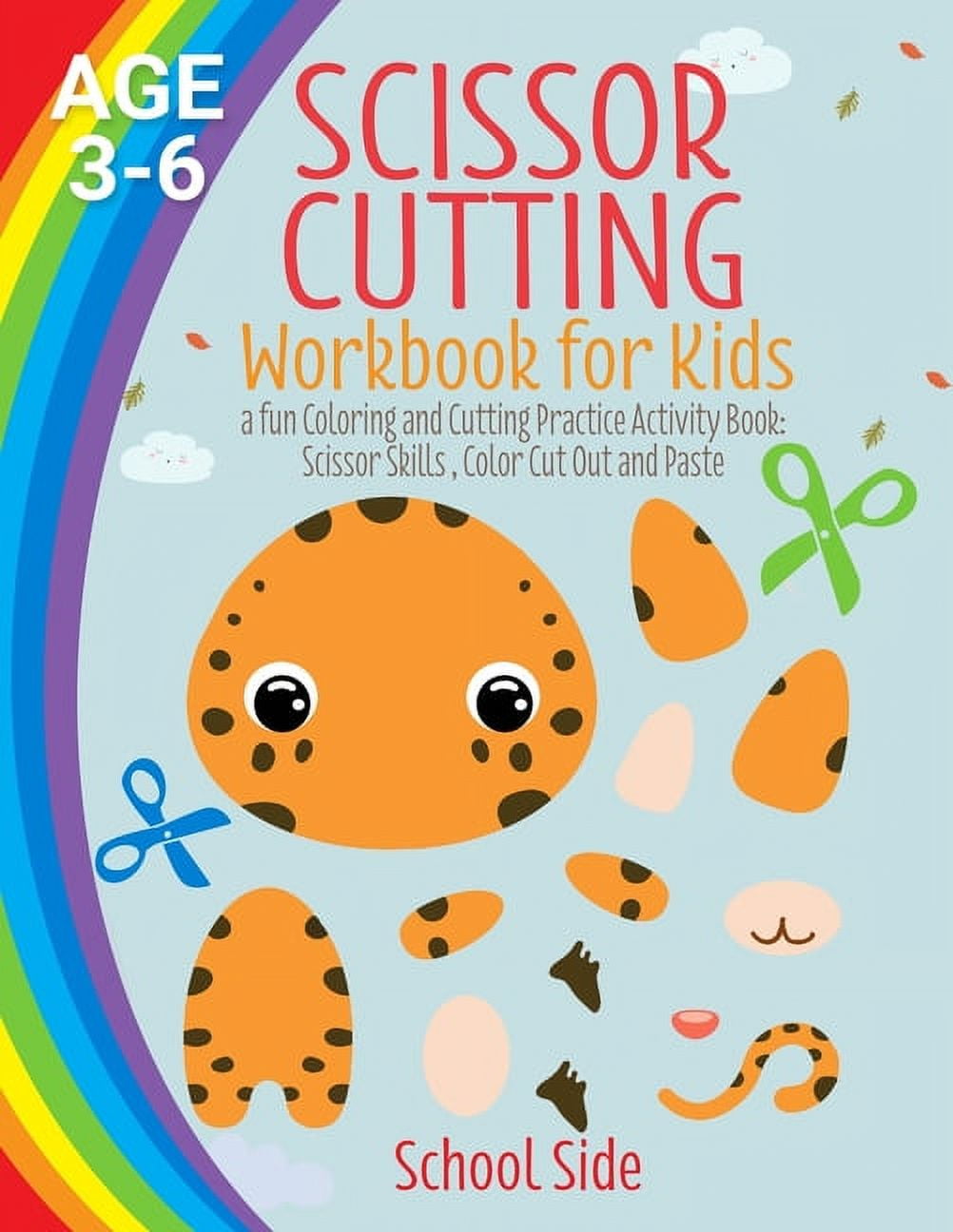 Scissor Cutting Workbook for Kids: A Fun Coloring and Cutting Practice ...