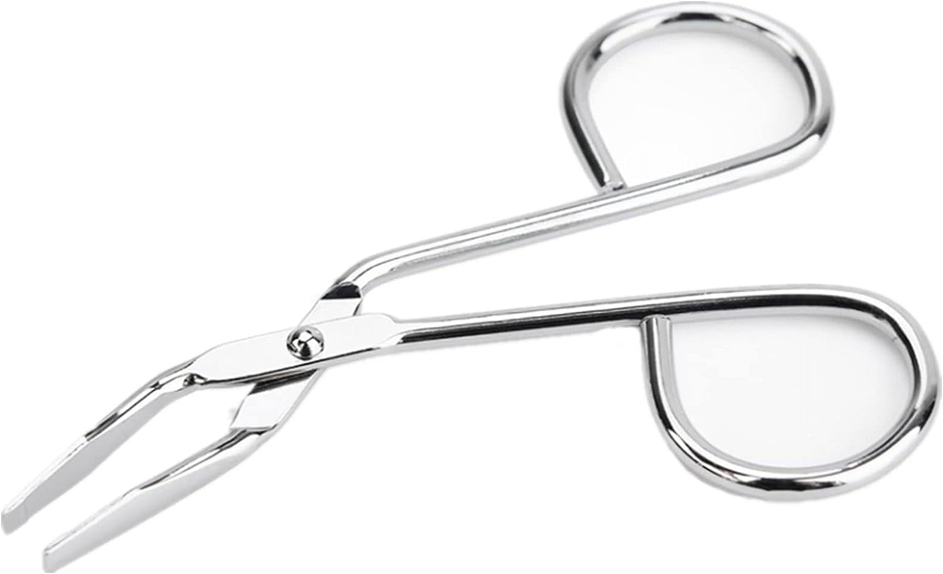 Scissor Handle Eyebrow Tweezer Stainless Steel Flat Tip Tweezers Trim ...