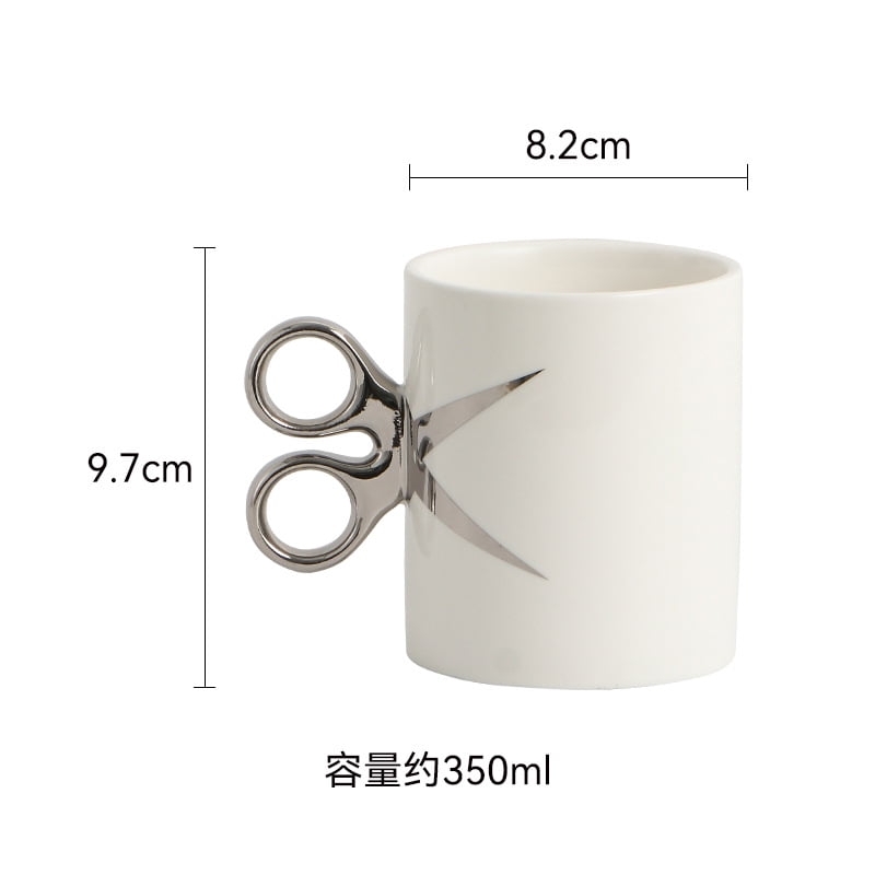 Scissor Handle Shape Ceramic Cup Coffee Cup New And Unique Mug ...